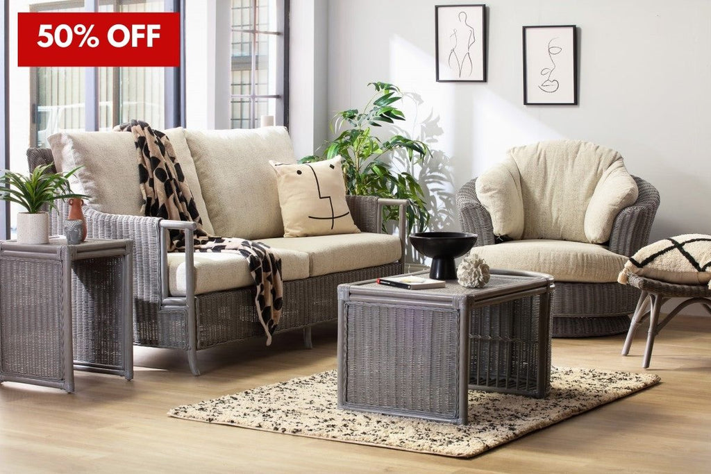 Eden Grey Cane Furniture Range – Desser