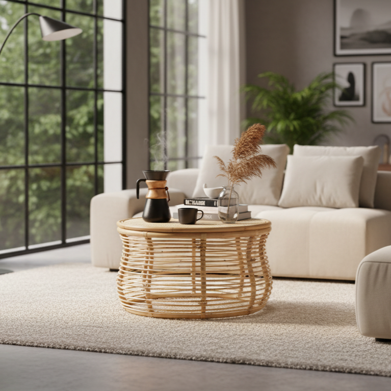 Stylish Cane Coffee Tables – Desser