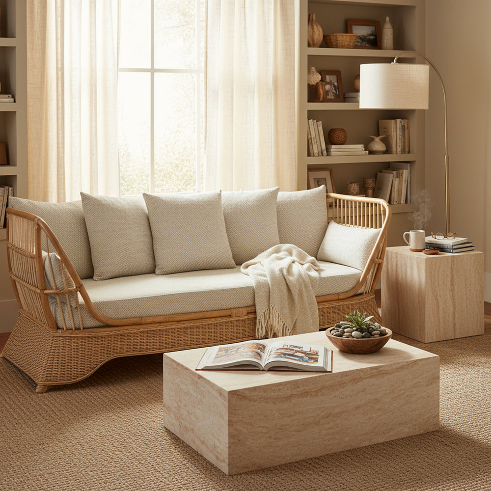 Natural Rattan Day Bed | Handcrafted in the UK – Desser