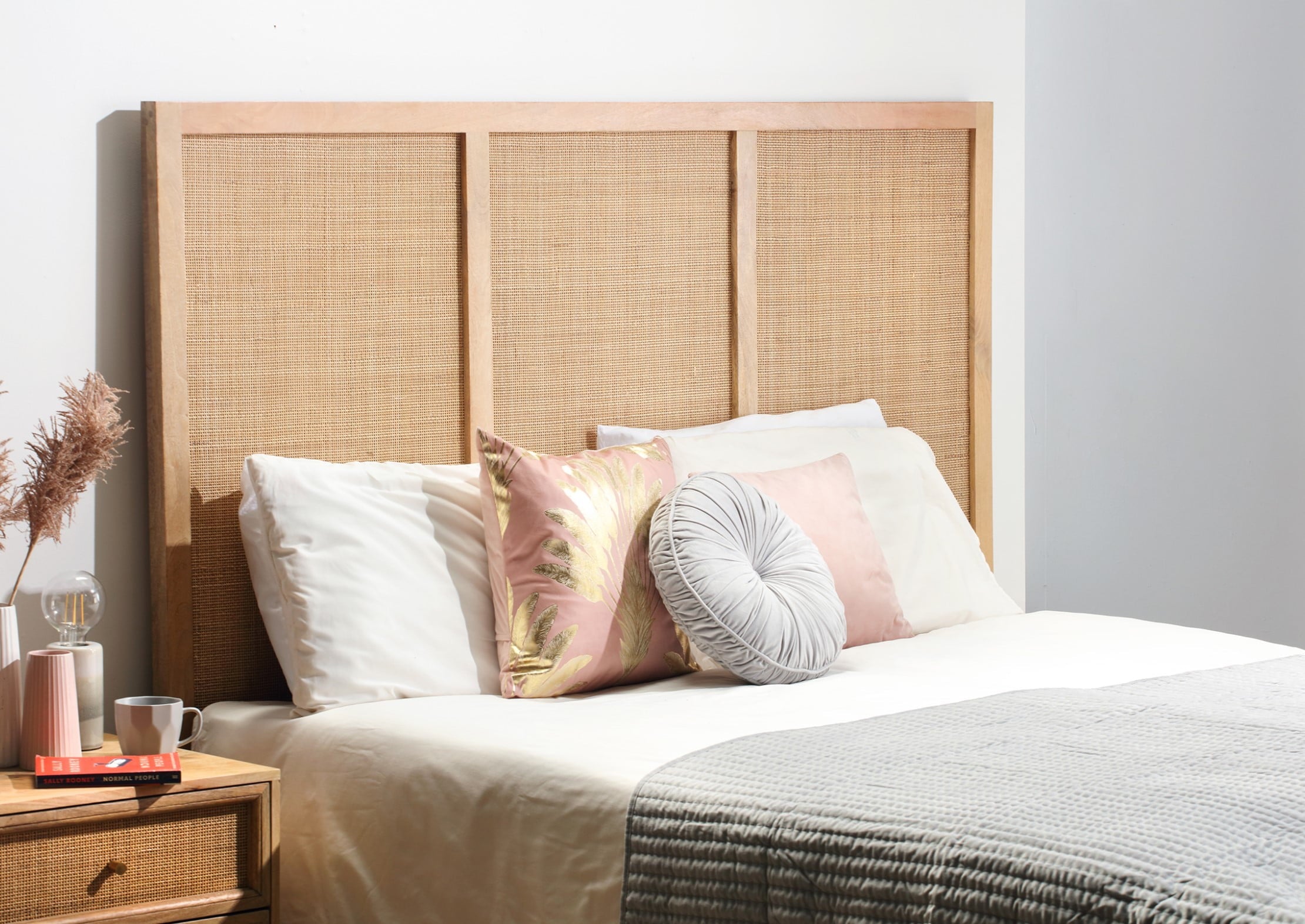 Natural king headboard store
