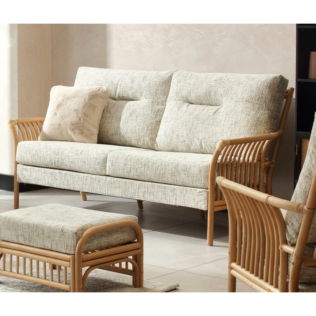 Solo Natural Cane 3-Seater Sofa – Desser